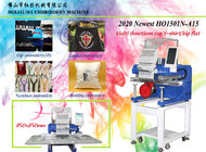 HO1501N china cheap single head computer embroidery machine for cap t-shirt flat 3d logo like tajima embroidery machine